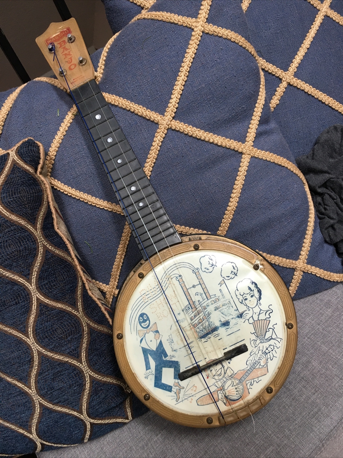 Mastro Banjo Vintage Rare Small Plastic River Show Boat Banjo. | eBay