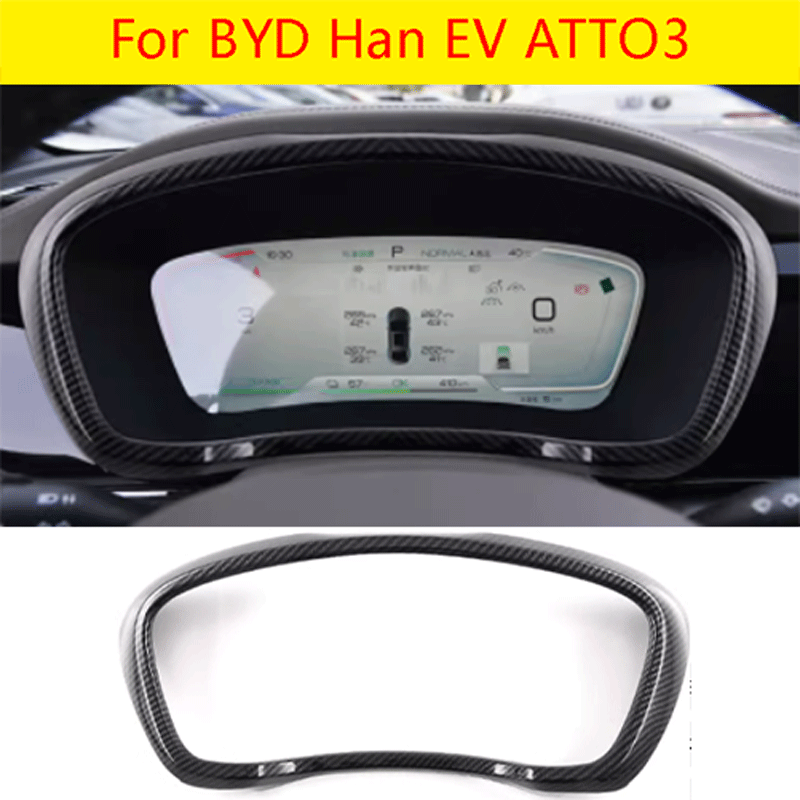 For BYD Han EV ATTO3 2023-24 Carbon Fiber Instrument Panel Frame Cover ...