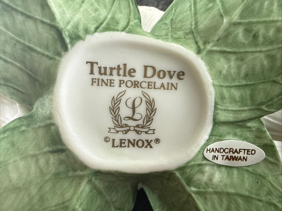 LENOX Turtle Dove Porcelain Figurine Collectible Mint Cabinet Display ...