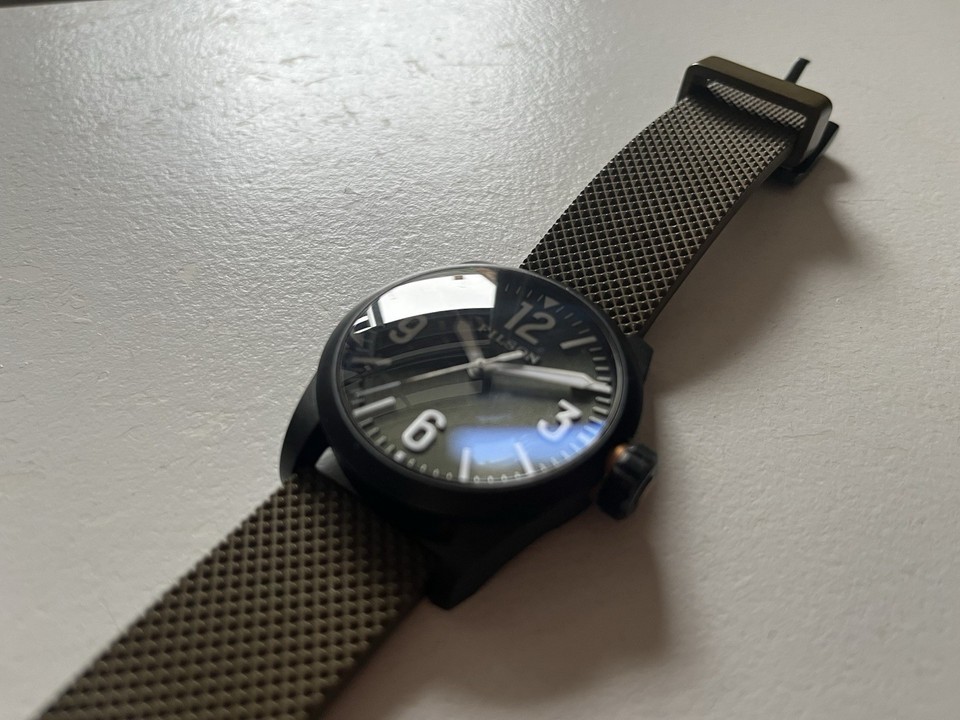 Filson Shinola Field Watch Army Green Dial / Green Strap (Made in USA ...