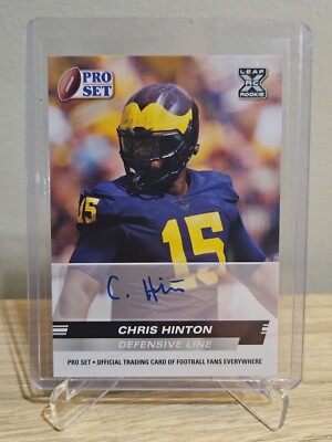 CHRIS HINTON 2022 Leaf Pro Set AUTO #PSA-CH1 ROOKIE Michigan Wolverines ...