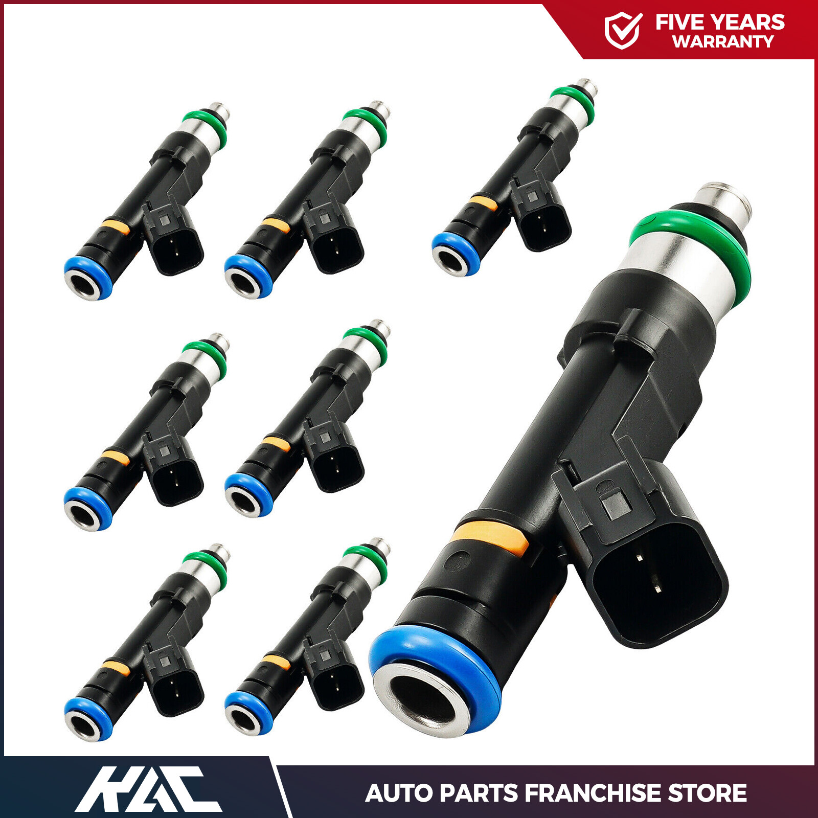 FOR Ford Motorcraft 7C3E-AB 8x Fuel Injectors 0280158138 5.4L F150 F250 ...