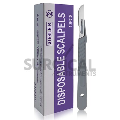 20 pcs Dermaplaning Scalpel Blade Number 10 with Disposable BP Plastic ...