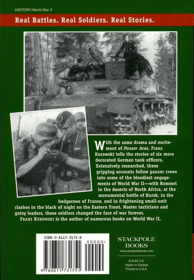 Panzer Aces II, German Tank Commanders by Franz Kurowski (STLC) | eBay