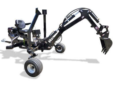 15HP 420CC Gas Powered Towable Backhoe Mini Excavator 8' Foot Reach 12 ...