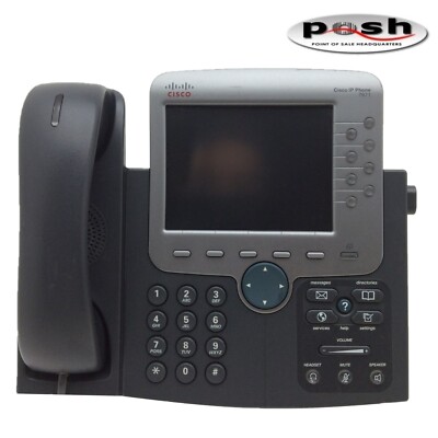 Cisco CP-7971G 7900 Series IP Phone - W/ Stand & Handset- NO POWER CORD ...