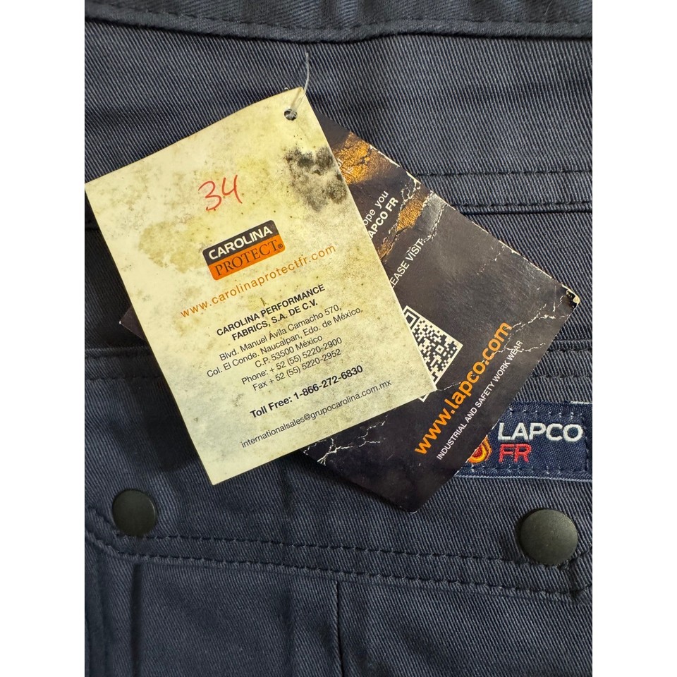 LAPCO Carolina Protect FR Work Pants Blue CAT 2 Moisture Wicking(5 ...