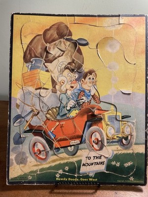 *HOWDY DOODY 1950's PUZZLES *HOWDY GOES WEST * COMPRESSED WOOD | eBay