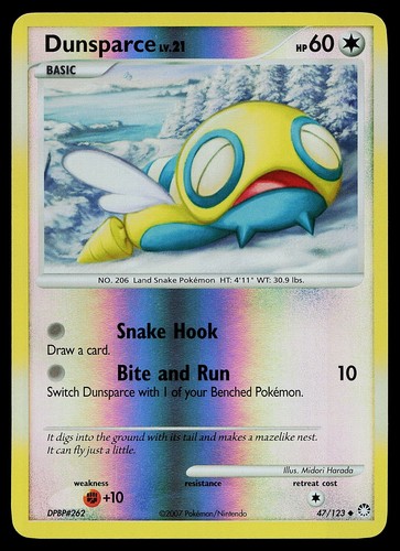 Pokemon Card - Dunsparce Mysterious Treasures 47/123 Uncommon Reverse ...