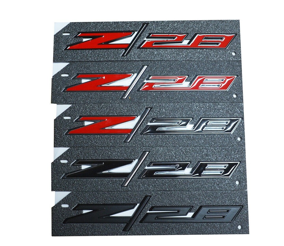 3Pc Z28 Emblems Door Tailgate Nameplate for Z/28 Camaro 22925211 Black ...