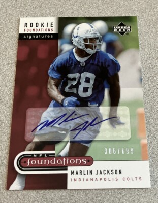 2005 Upper Deck Rookie Foundations Auto #208 Marlin Jackson Colts /699 ...