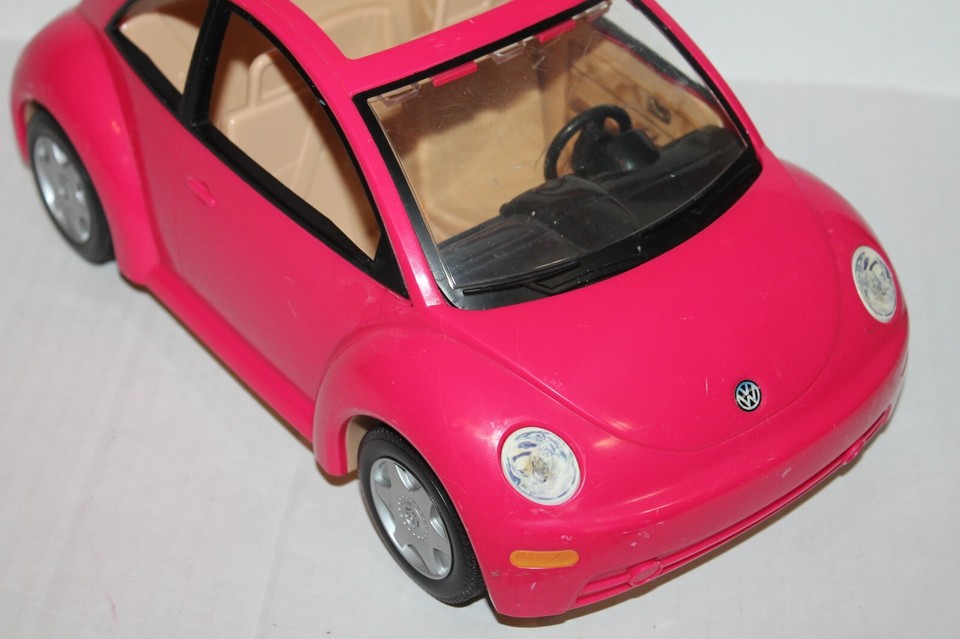 Fisher-Price Loving Family 2001 Red Pink VW Volkswagon Bug Beetle Car ...