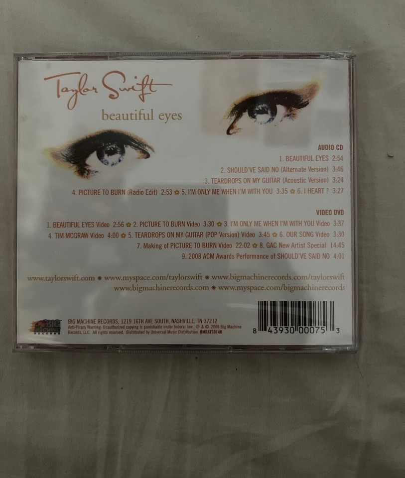 Beautiful Eyes [EP] by Taylor Swift (CD, Jul-2008, 2 Discs, Big Machine ...