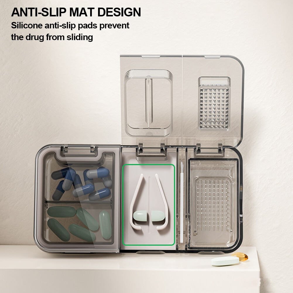 Pill Cutter For Small Large With Sharp Blade Reusable Transparent Safe ...