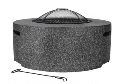 MGO Firepit with BBQ Grill Fire Pit with Grill Fire Bowl Modern Garden ...