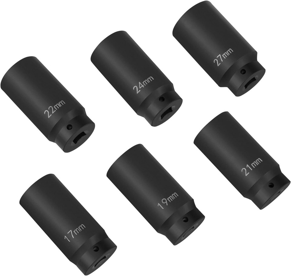 Crank Bolt Socket Kit 17/19/21/22/24/27mm Harmonic Balancer Impact ...