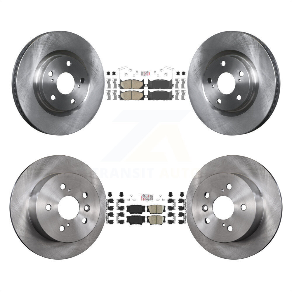 Front Rear Integrally Molded Pad & Brake Rotors Kit For Toyota Camry ...