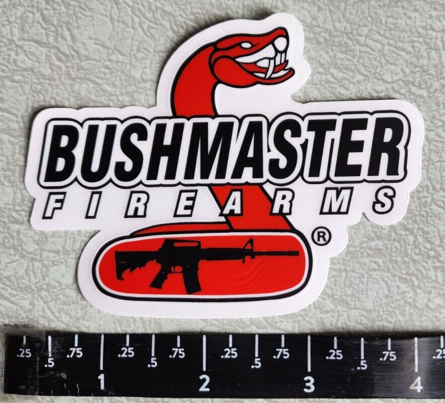 ~NOT A REPRO - Bushmaster Firearms White Vinyl Sticker Decal SHOT Show ...