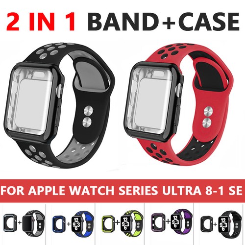 41/45/49mm iWatch 2 IN 1 Band+Case For Apple Watch Series Ultra2 9 8 7 ...