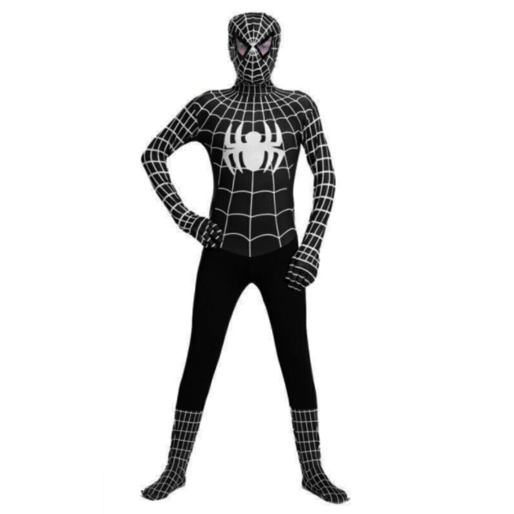 Kids Venom Boys Superhero Spiderman Jumpsuit Party Cosplay Costume ...