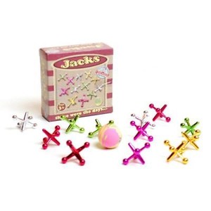 Jacks Game Metal Crosses Ball Knucklebones Fivestones Classic Party ...
