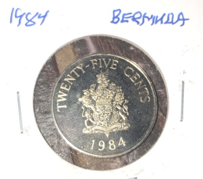 Bermuda 375th Anniversary of Bermuda 1984 25 Cents Low Mintage Coin | eBay
