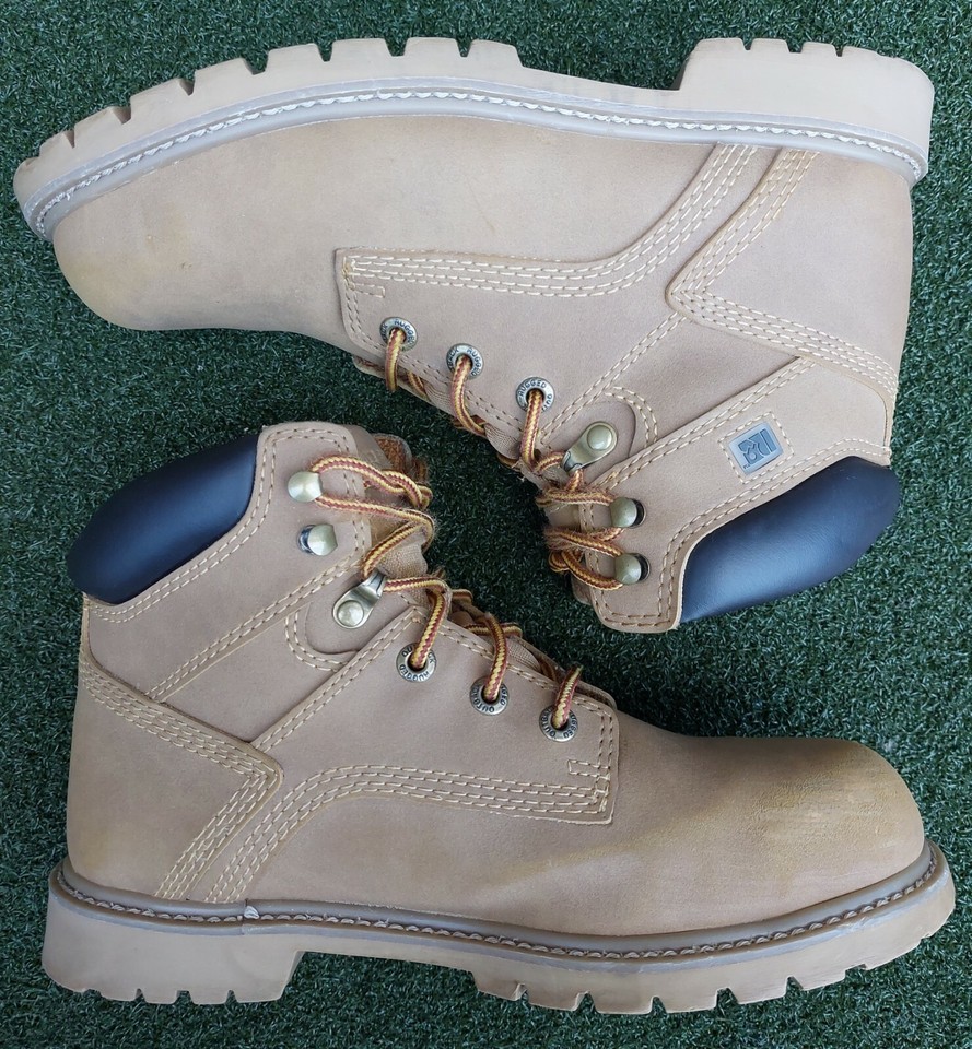 Rugged Outback Men's Safety Work Boots Size 8 Tan Waterproof Skid ...