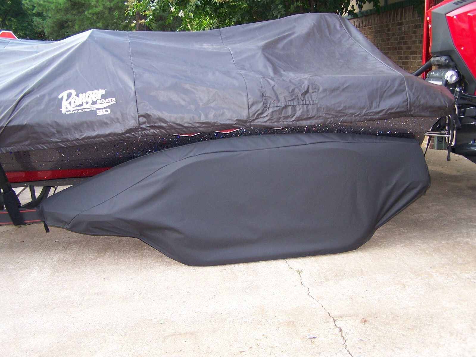 RANGER 'L'/'R' Series-BLK:Boat trlr fender/tire-17" strg cover exact ...