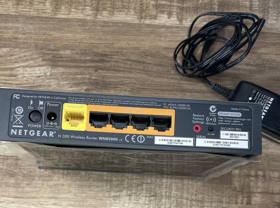 Netgear Router N300 4-Port Wireless N WNR2000 v3 Tested Works Great | eBay