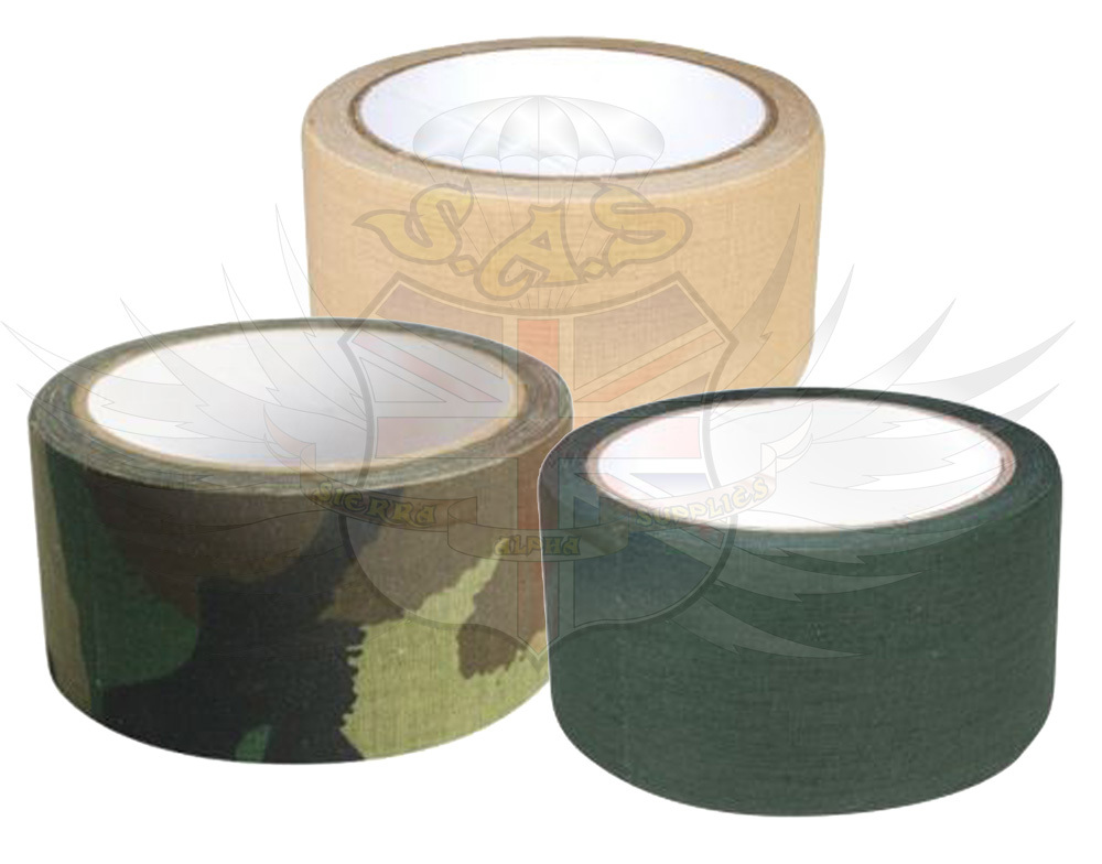 Camo Sniper Tape 50mm Fabric US Woodland, Desert Tan, Green, Ghillie ...