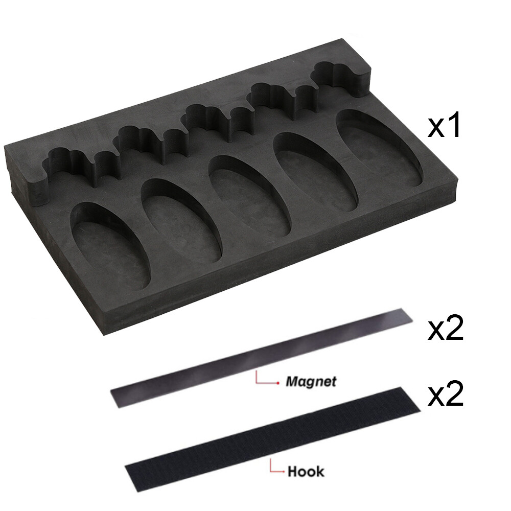 Foam Gun Rack Kit 5 Gun Storage with Magnetic Strip+Holder Rifle Wall ...