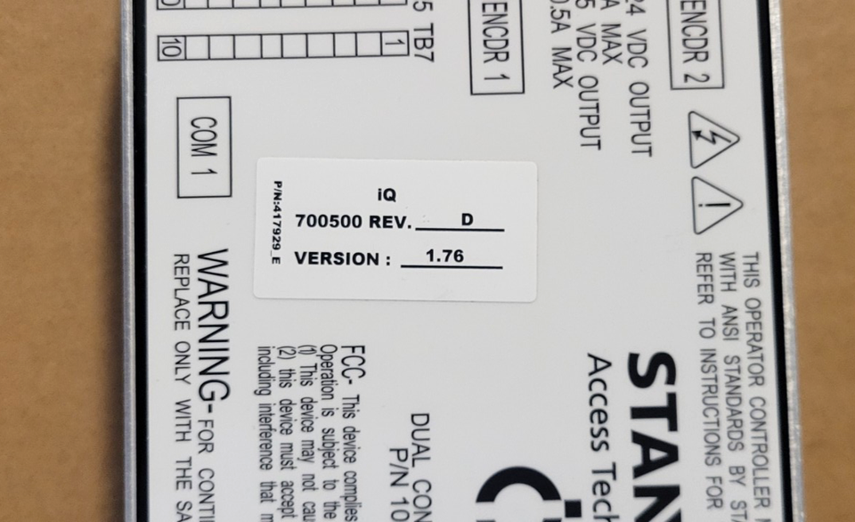 Stanley Access Technologies IQ Control 1000459 Dual Controller UNTESTED ...