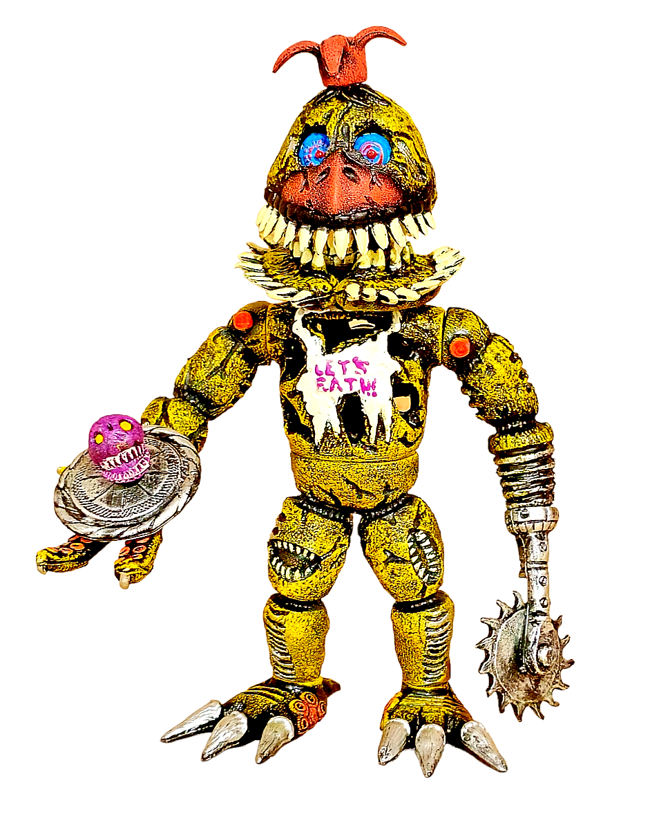 mexican CORRUPTED TWISTED CHICA MR. CUPCAKE size 9" FNAF five nights at ...