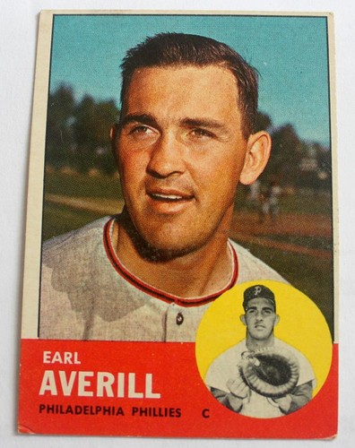 1963 Topps #139 Earl Averill Baseball Card ~ Philadelphia Phillies Free ...