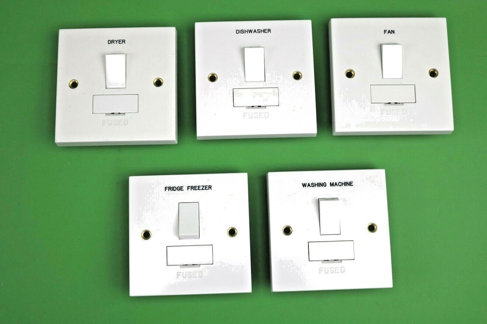 Click Polar 13A Engraved Spur Switch Dryer Dishwasher Fan Fridge ...