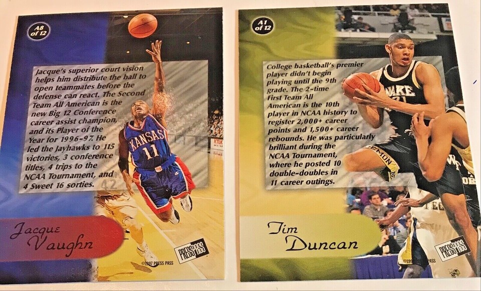 1997 Press Pass Basketball Subset ALL AMERICAN Complete Your Set, You ...