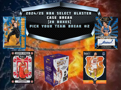 Spurs 2024/25 SELECT RETAIL BLASTER NBA BASKETBALL CASE BREAK (20 BOXES ...