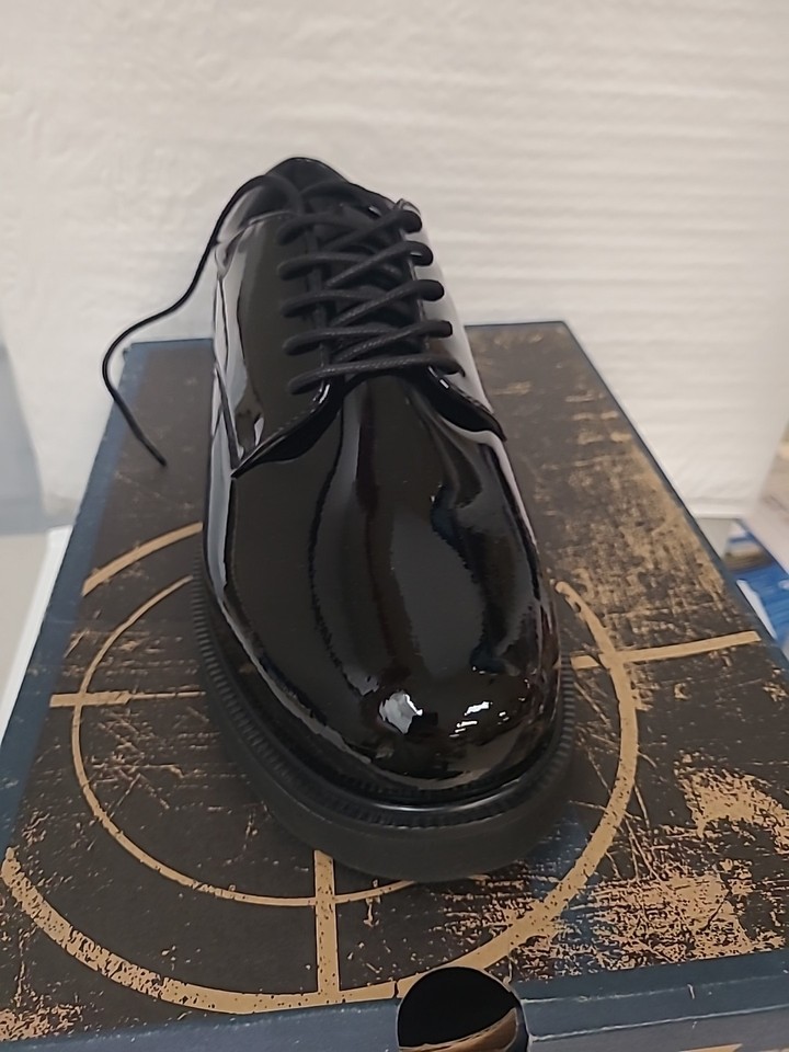 Bates Men's Comfortable High Gloss Duty Oxford Uniform Shoe, Black ...