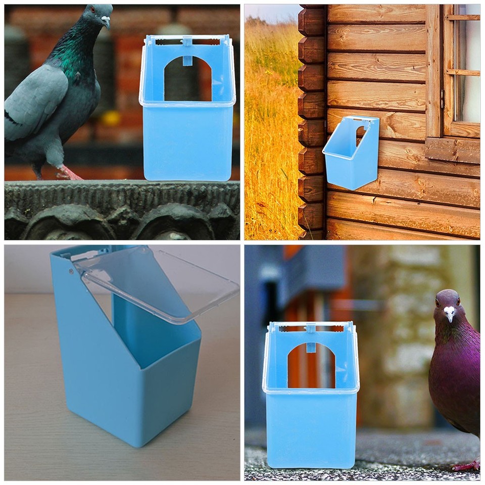 2 Pcs Bird Cage Dish Small Pigeon Feeder Feeding Container Hanging ...