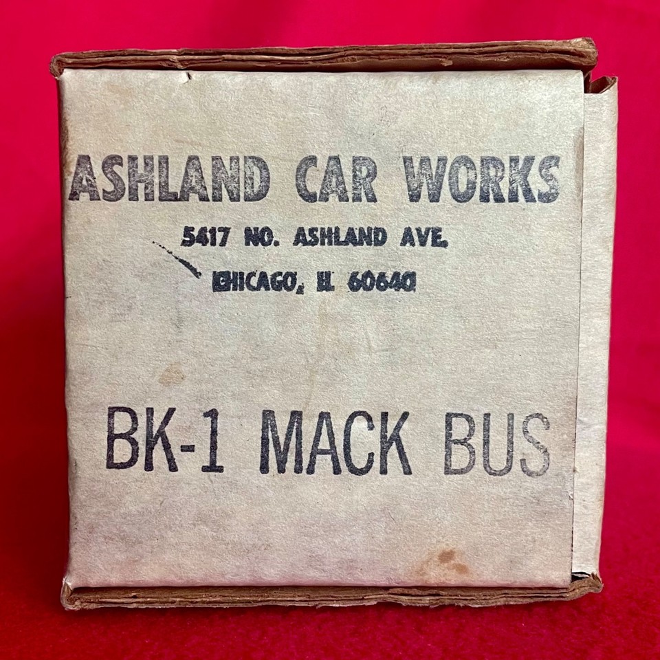 Vintage Ashland Car Works Mack BK Parlor Coach White Metal Kit in Box ...