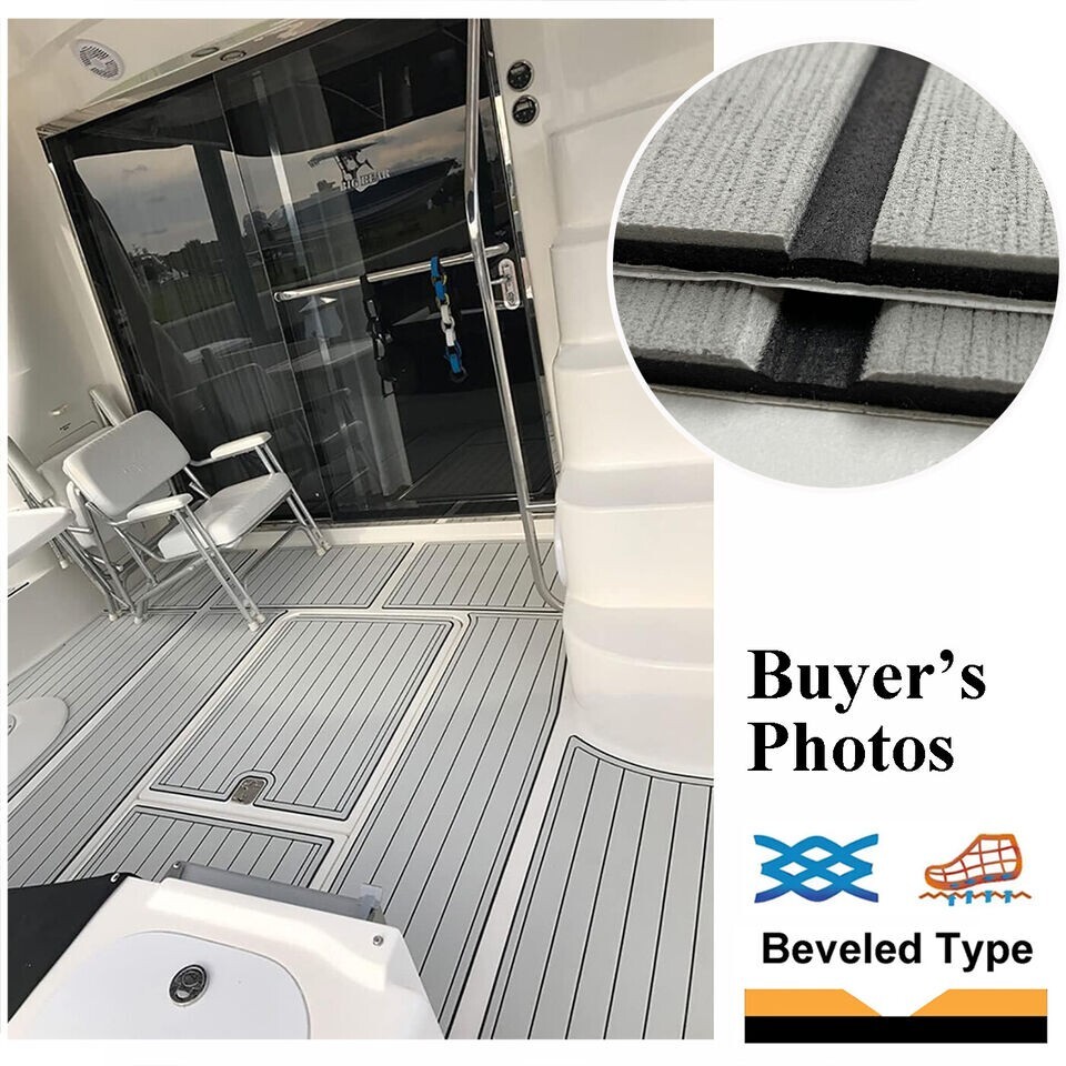 240×90cm EVA Foam Boat Decking Yacht Mat Teak Nonslip Marine Flooring ...