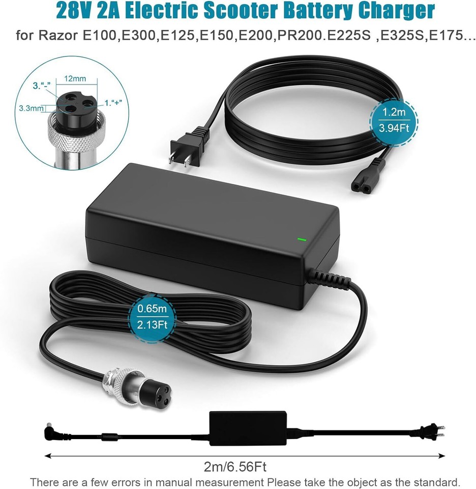 Electric Scooter Battery Charger for RAZOR E100 E200 E300 E125 E150 E500 24V | eBay