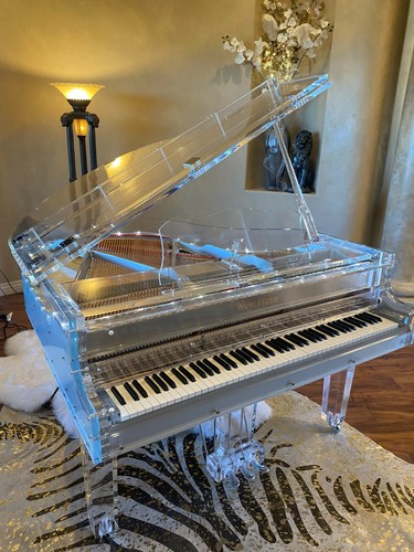 Splendid Transparent, acrylic Crystal Grand Piano self player with ...