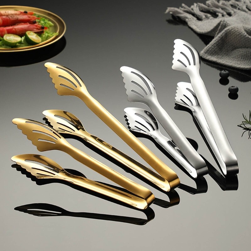 Stainless Steel Multi-Function Flipping Spatula Tong Clip for Bread BBQ ...