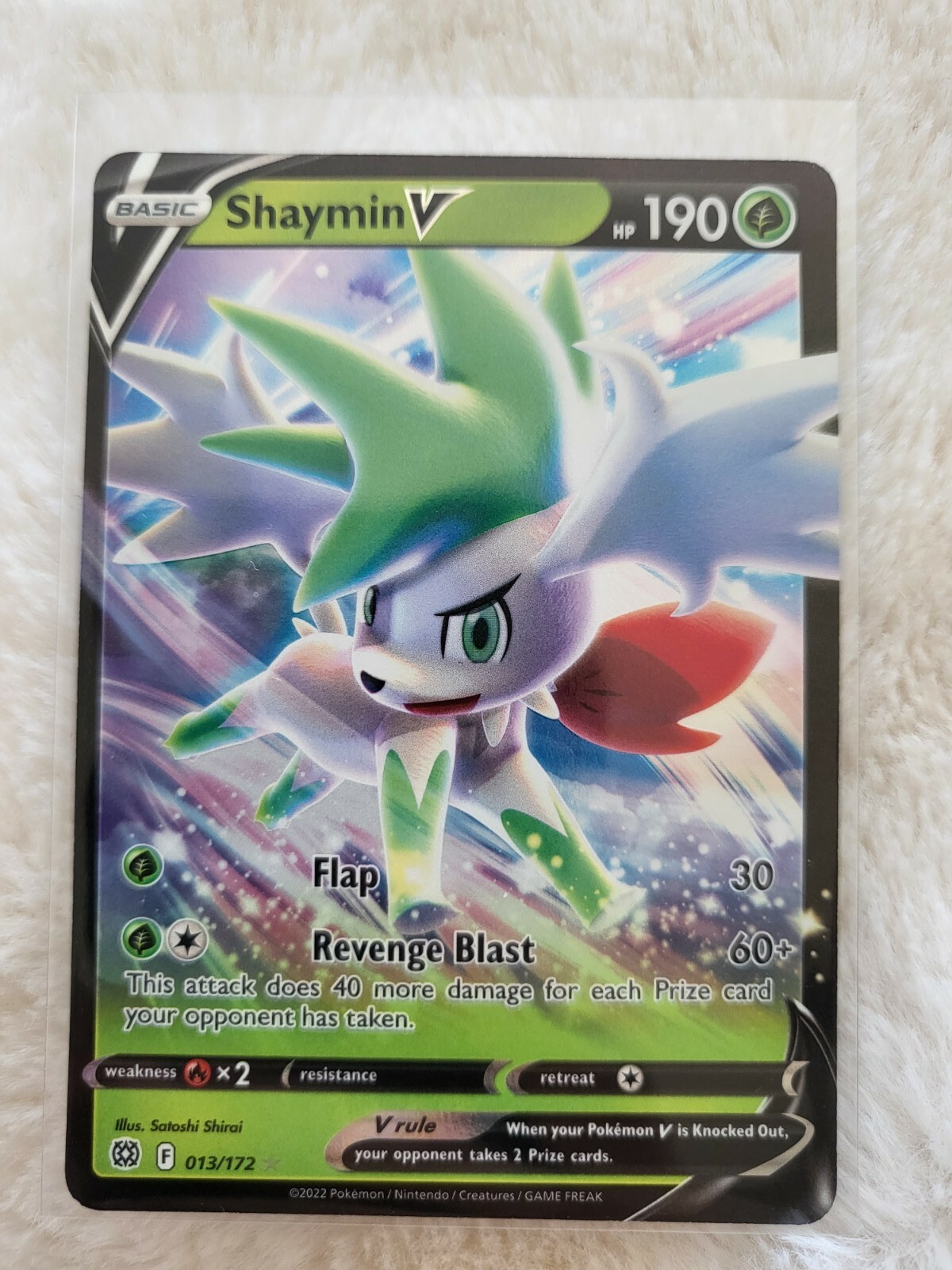 Shaymin V 013/172 Full Art - Brilliant Stars Ultra Rare Holo Pokemon NM ...