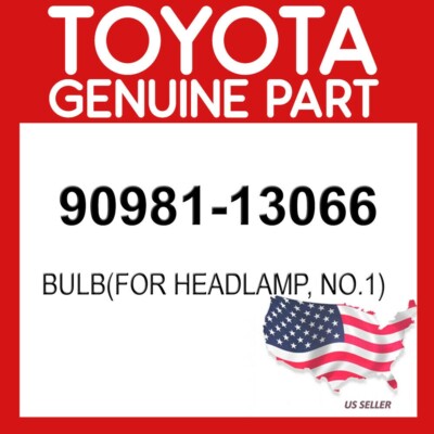 Toyota Genuine 90981-13066 Bulb(For Headlamp No.1 OEM 9098113066 | eBay