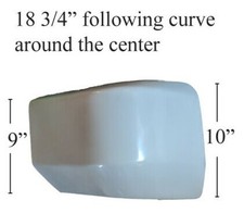 Winnebago RV Bumper End Cap Fiberglass #931 Polar White Passenger Side ...