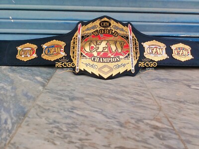 CZW World Heavyweight Wrestling Championship Belt Adult Size 2mm Brass ...