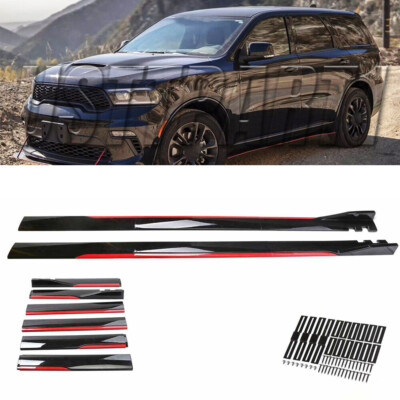 86.6" Red Line Side Skirt Extension Rocker Panel Lip For Dodge Durango ...