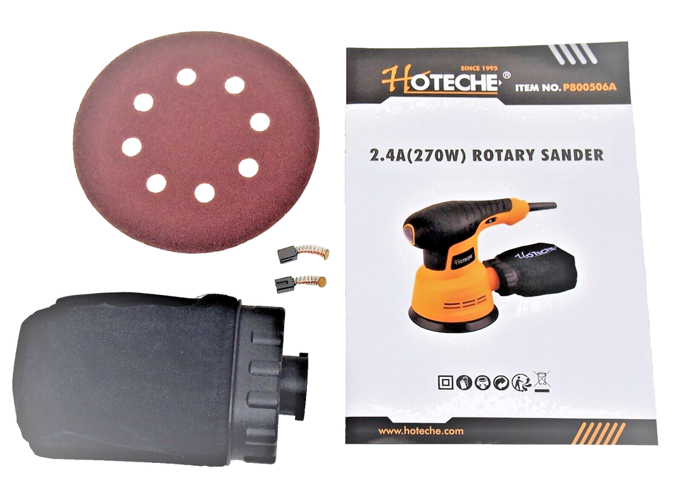 HOTECHE Rotary Random Orbital Palm Sander 5 in. Variable Speed P800506A ...